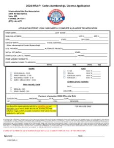 2026 IHRA F1 Series Membership and License Application - IHRA F1 ...
